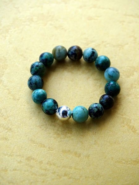 Afrički tirkiz, prsten - Prstenje od poludragog kamenja - Brojanice