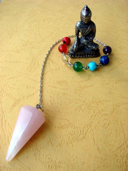 Roze kvarc čakra, visak - Visci