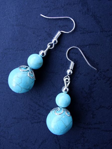 Tirkiz, minđuše - Minđuše